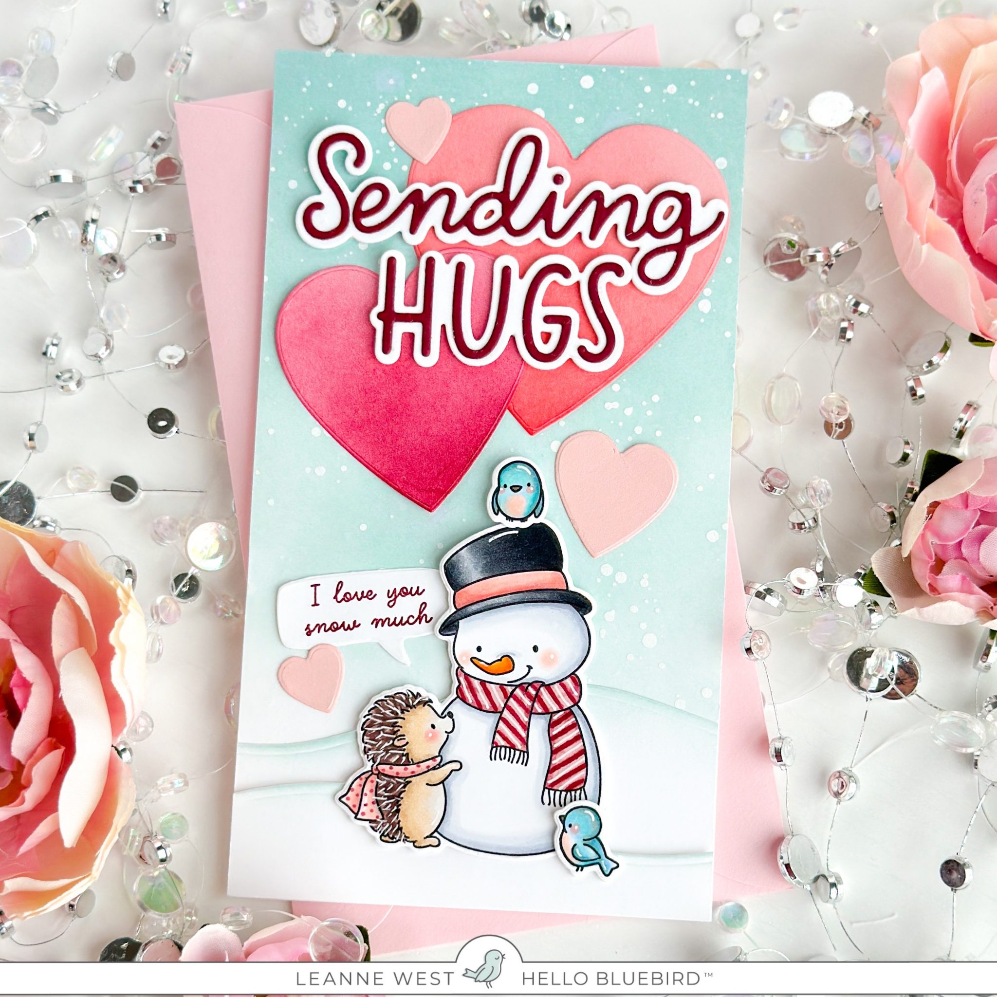 Valentine’s Snowman Card with Leanne | Hello Bluebird Blog